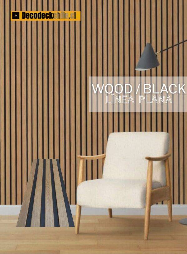wall panel PVC wood black - Decodeck cl